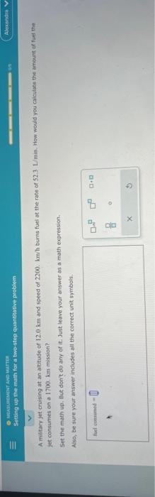 Solved A military jet cruising at an altitude of 12.0 km and | Chegg.com