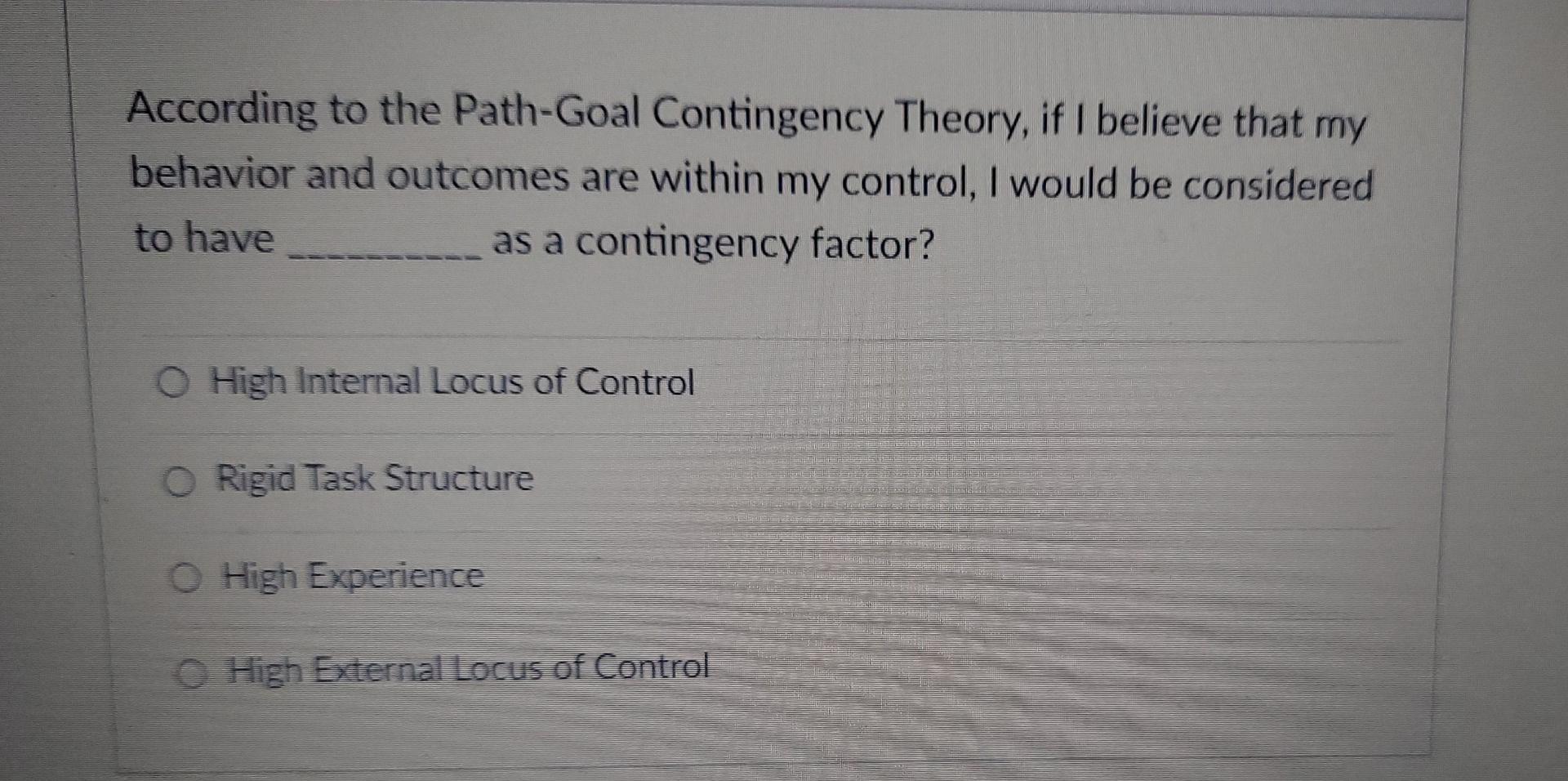 Solved According to the Path-Goal Contingency Theory, if I | Chegg.com