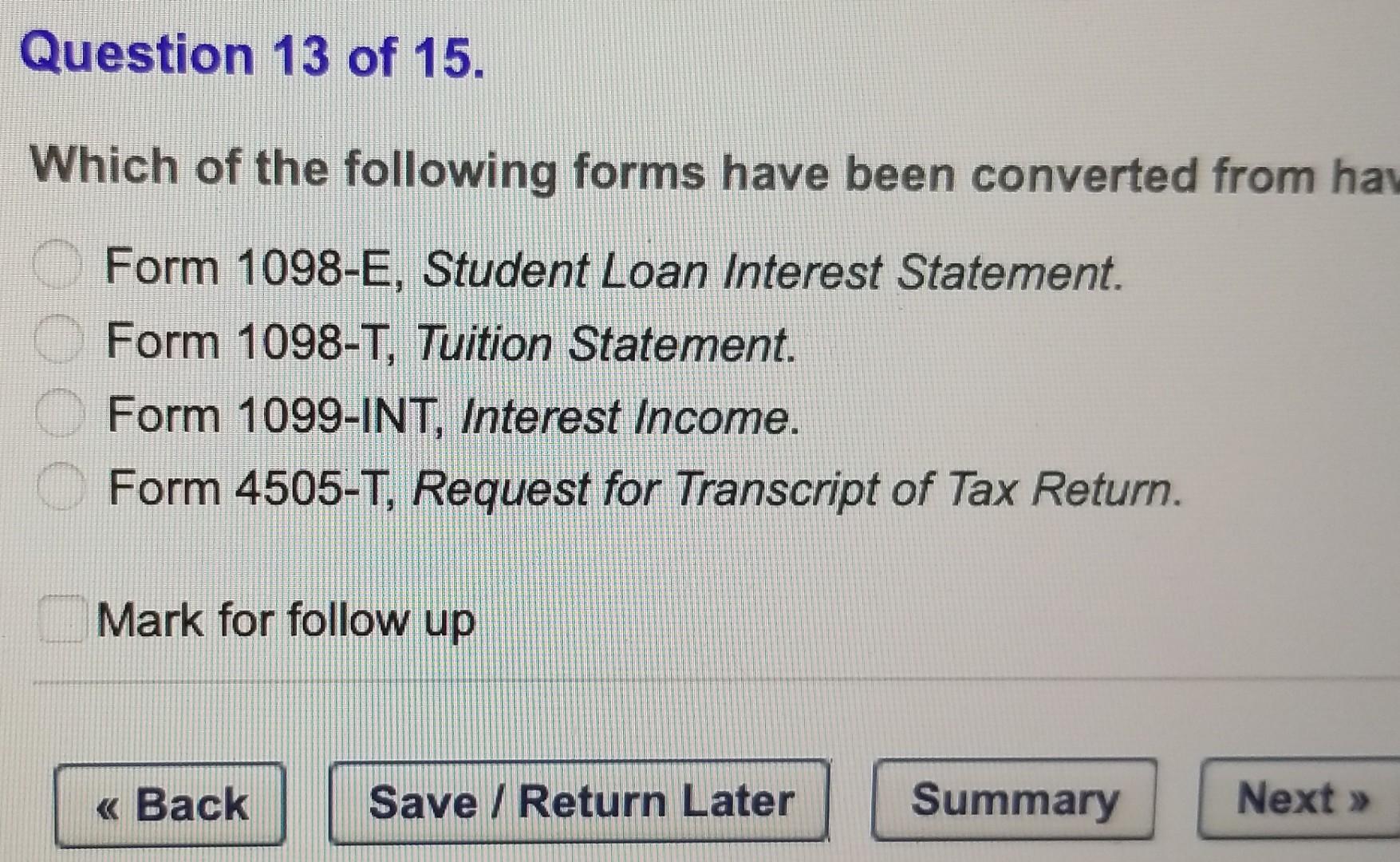 Which of the following forms have been converted from | Chegg.com