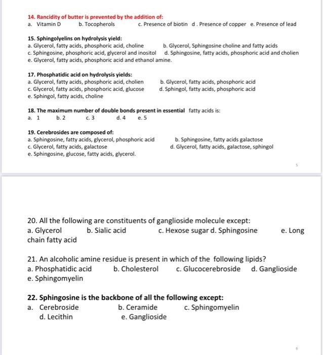 Solved II. MCQs (Give one correct answer) 1. Depot fats of | Chegg.com