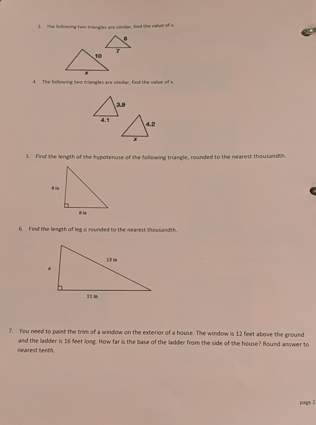 Solved MAT14+ Name (First and Last): Unit 3.3: Triangles | Chegg.com