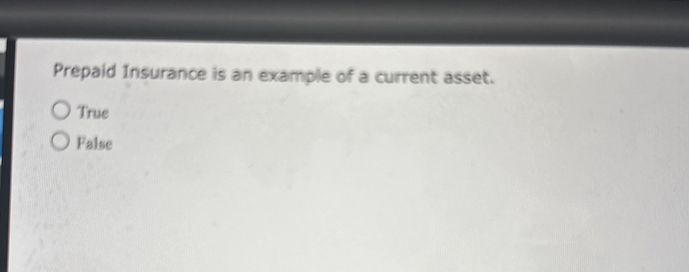 Solved Prepaid Insurance is an example of a current | Chegg.com