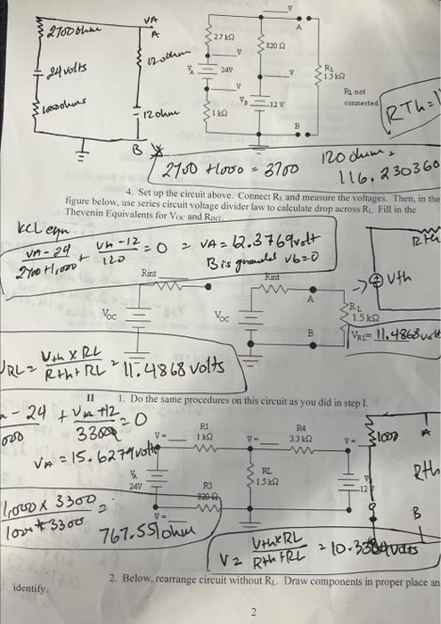 2. Below, rearrange circuit without RL. Draw | Chegg.com