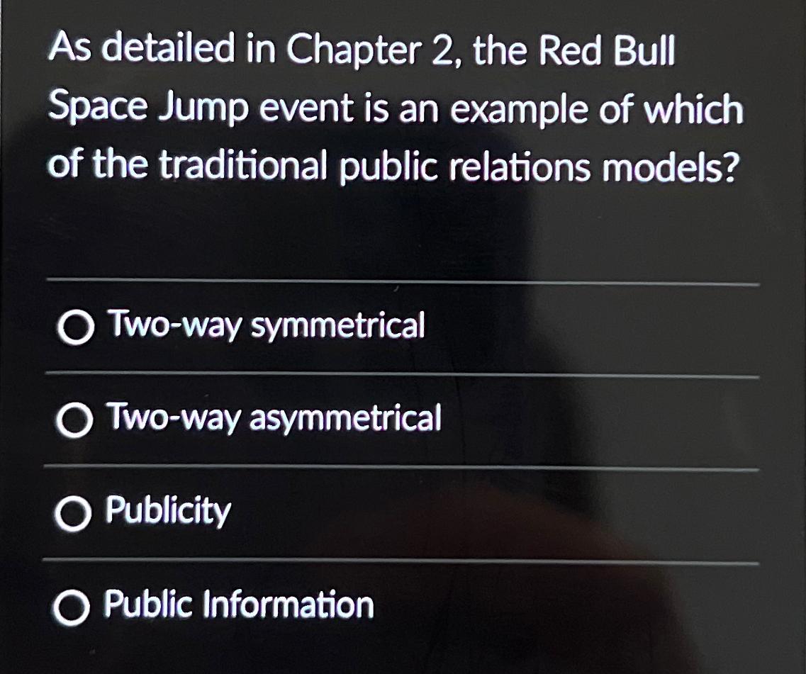 Solved As detailed in Chapter 2, ﻿the Red Bull Space Jump | Chegg.com
