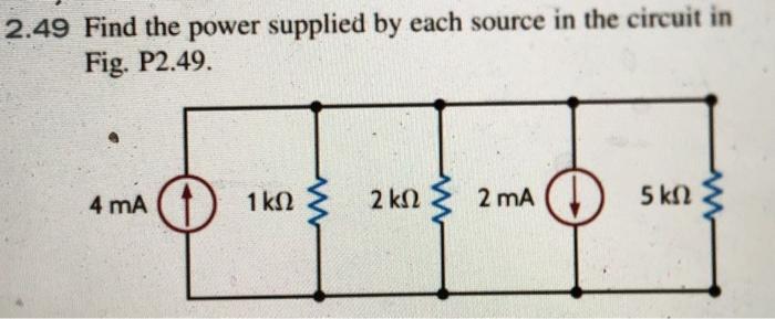 Solved 2.10 Find I, in the network in Fig. P2.10. m m 6 mA 2 | Chegg.com