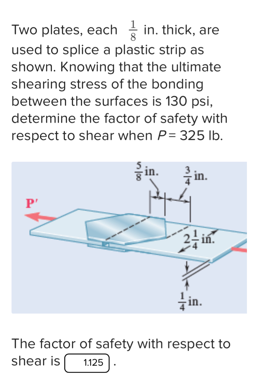Solved Two plates, each 18 ﻿in. ﻿thick, are used to splice a | Chegg.com