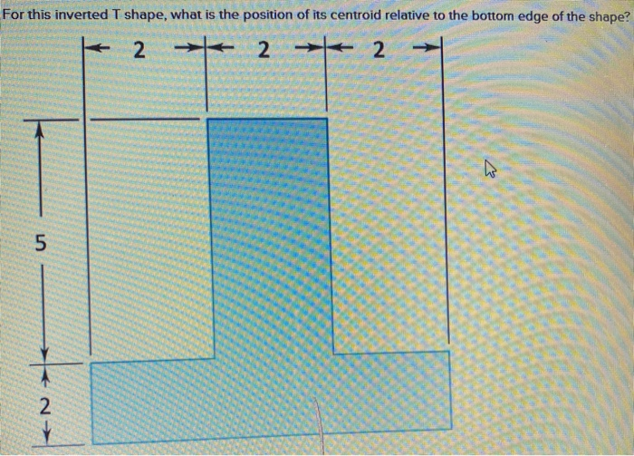 Solved For this inverted T shape, what is the position of | Chegg.com