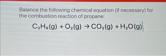Solved Balance the following chemical equation (if | Chegg.com