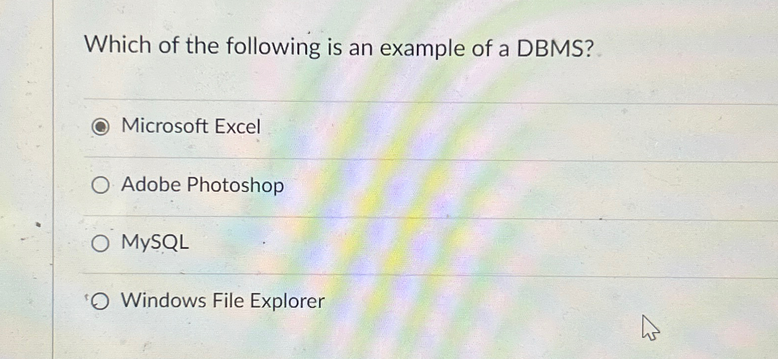 Solved Which of the following is an example of a | Chegg.com