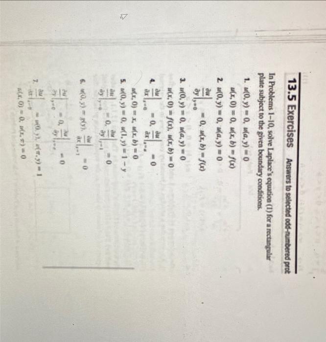 Solved 13.5 Exercises Answers to selected odd-numbered prot | Chegg.com