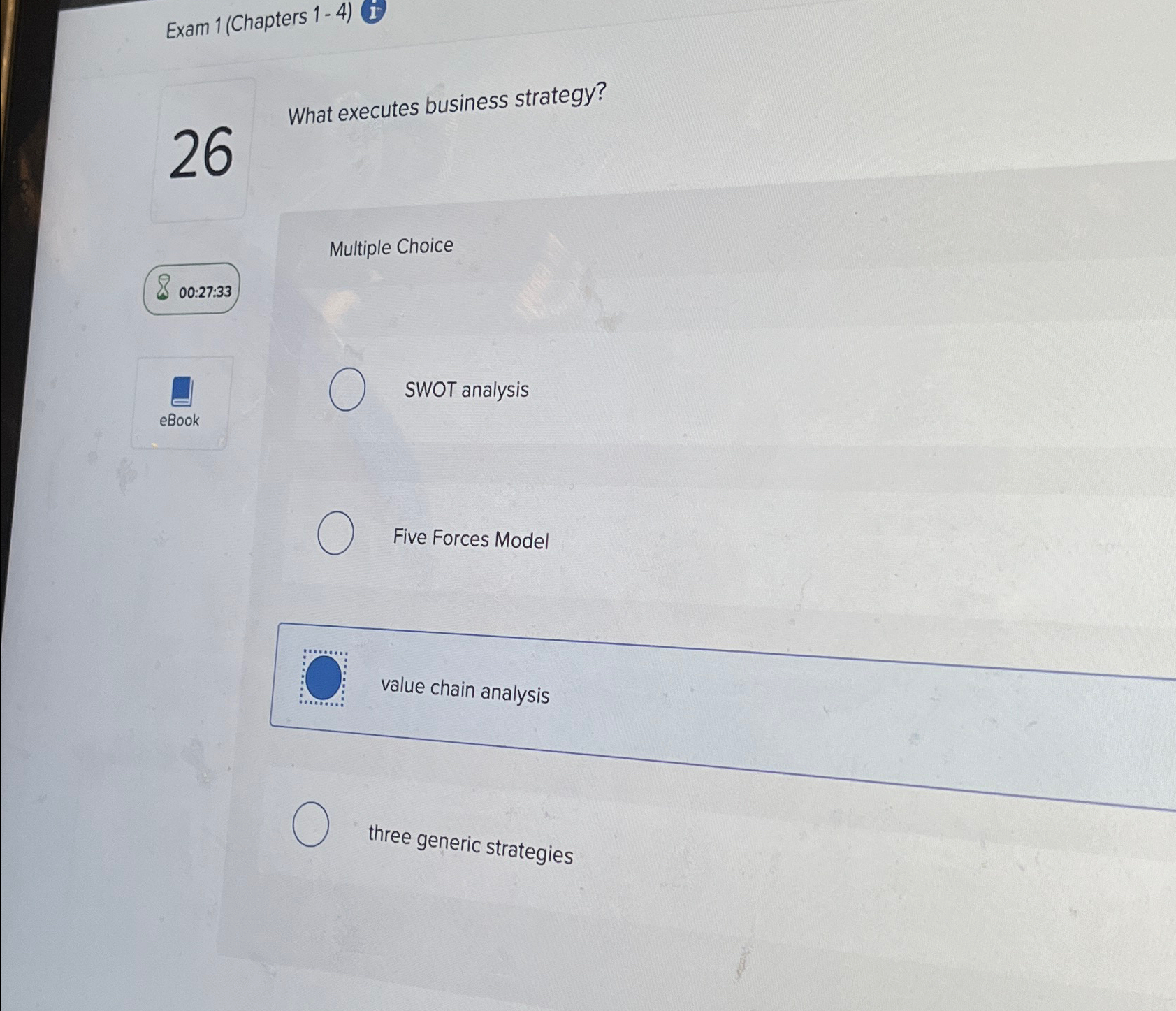 Solved Exam 1 (Chapters 1 - 4) (i)26What executes business | Chegg.com