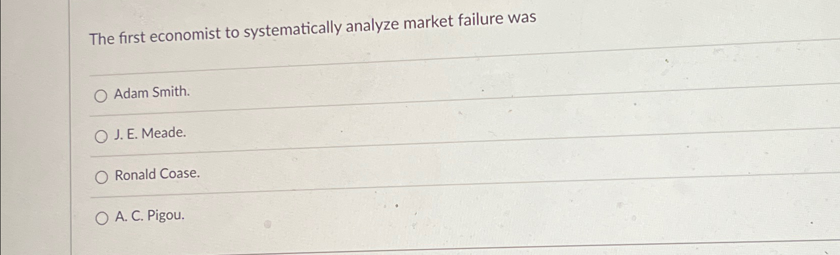 Solved The first economist to systematically analyze market | Chegg.com
