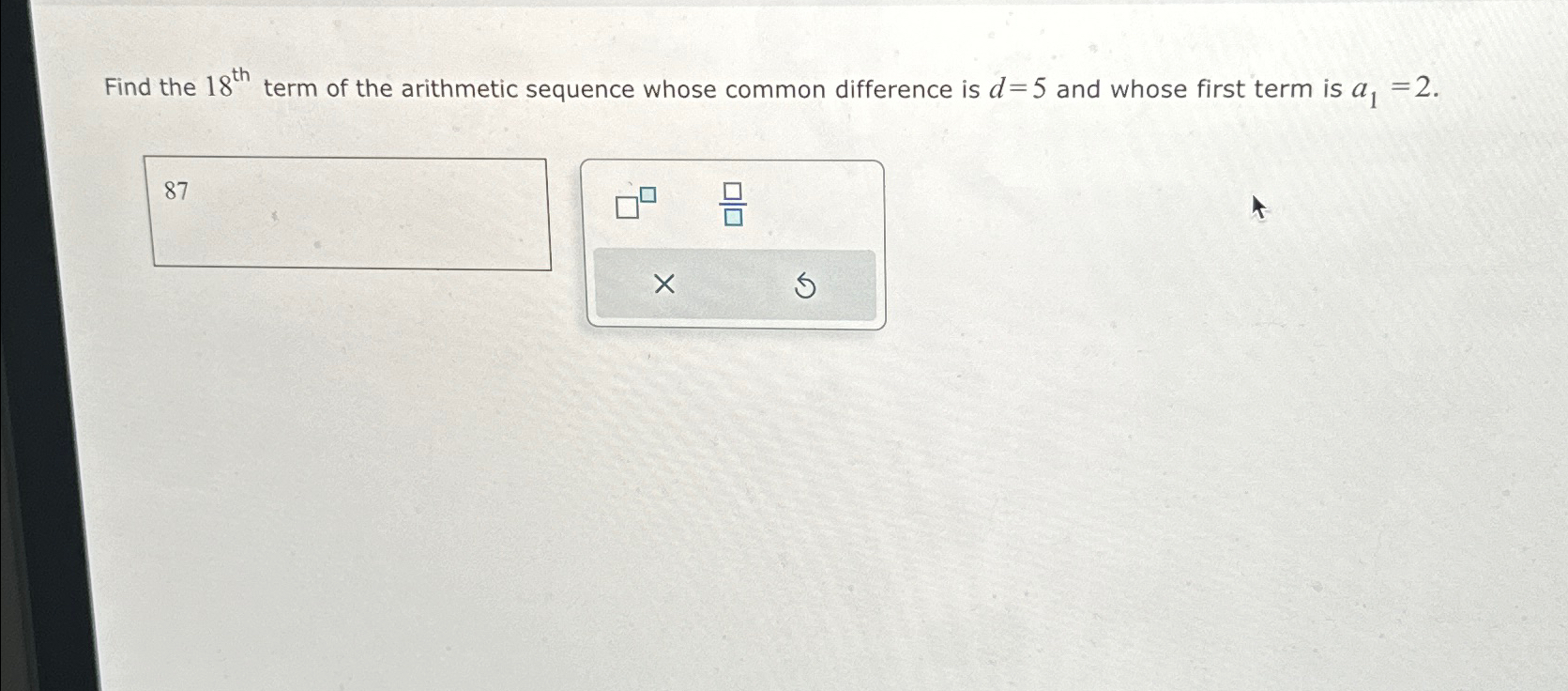Solved Find the 18th ﻿term of the arithmetic sequence whose | Chegg.com