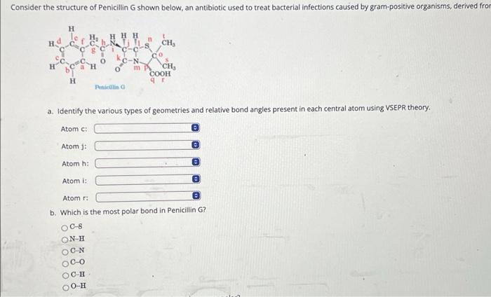 Solved Consider the structure of Penicillin G shown below, | Chegg.com