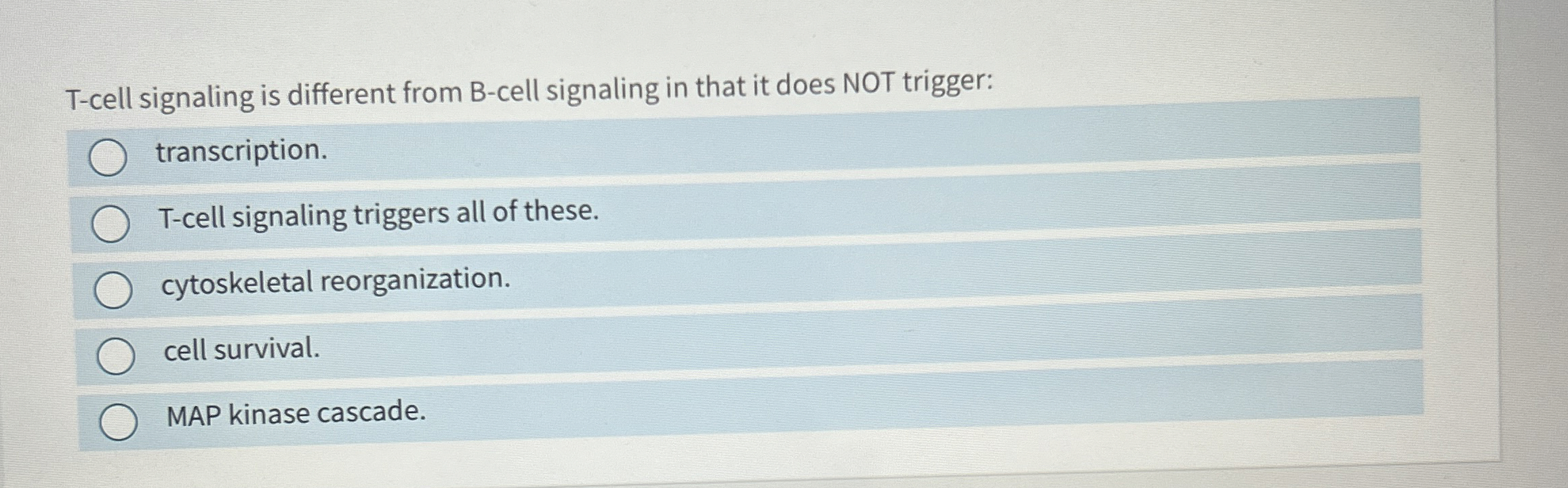Solved T-cell signaling is different from B-cell signaling | Chegg.com