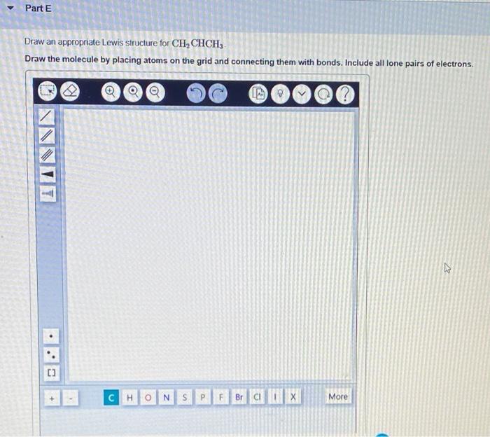 Solved Part E Draw an appropriate Lewis structure for | Chegg.com