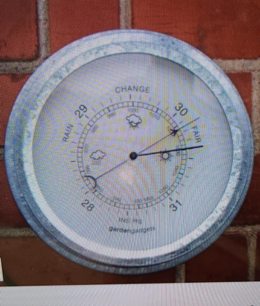 Solved 30 62 92 An aneroid barometer is depicted in Figure | Chegg.com