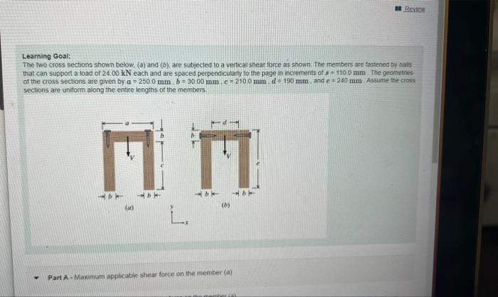 Solved Learning Goal: The two cross sections shown below, | Chegg.com