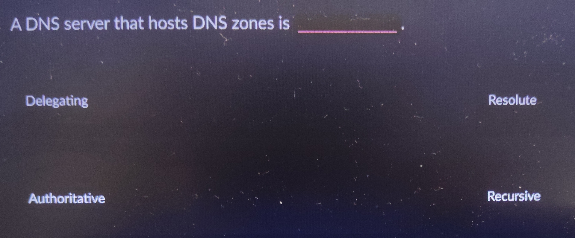 Solved A DNS server that hosts DNS zones is | Chegg.com