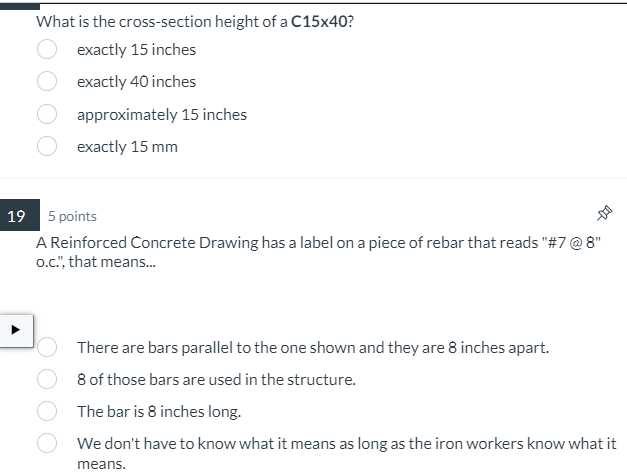 Solved What is the cross-section height of a C15x40 ?exactly | Chegg.com