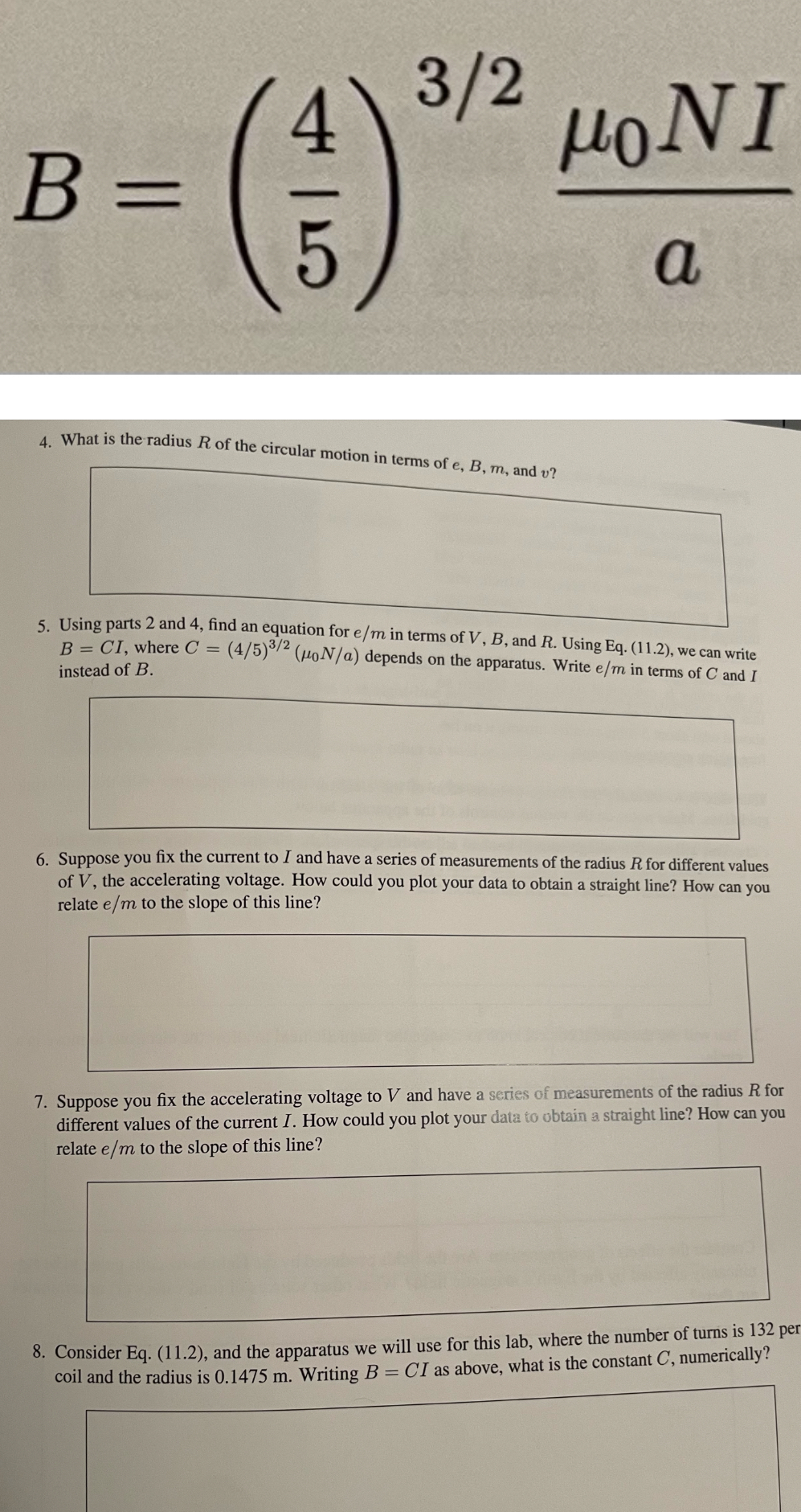 What is the radius R ﻿of the circular motion in terms | Chegg.com