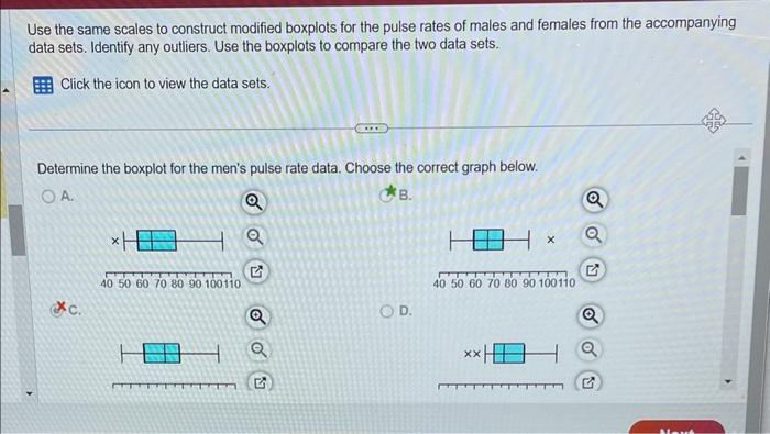 Solved Use the same scales to construct modified boxplots | Chegg.com