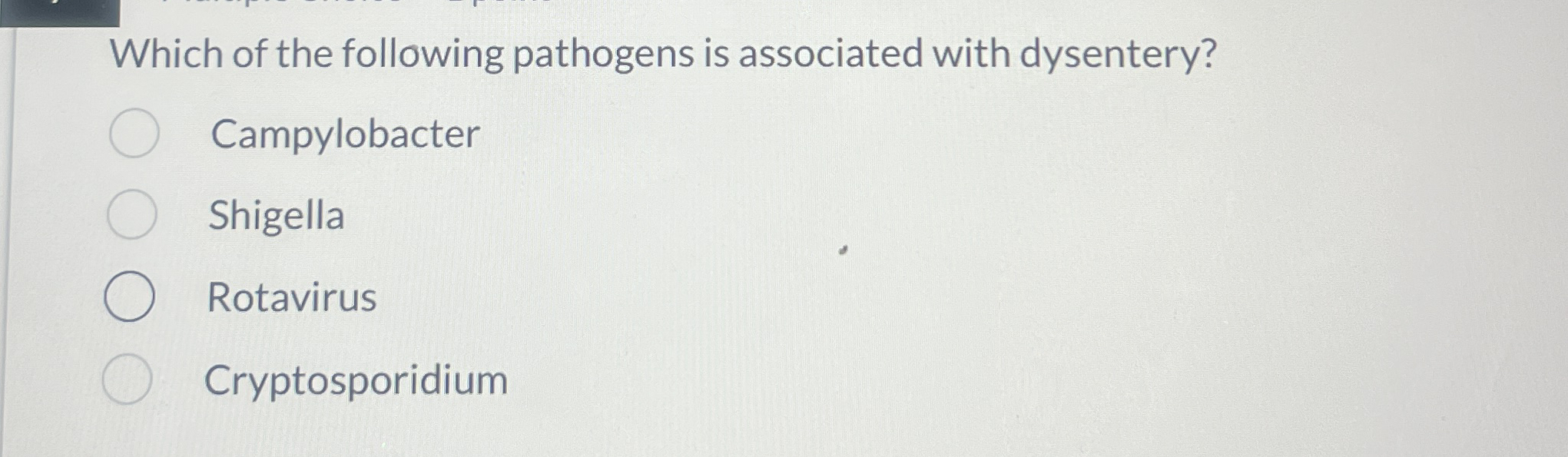 Solved Which of the following pathogens is associated with | Chegg.com