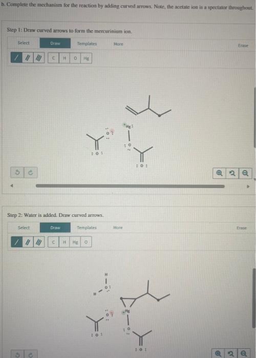 Solved b. Complete the mechanism for the reaction by adding | Chegg.com