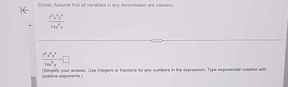 Solved Divide. Assume that all variables in any denominator | Chegg.com