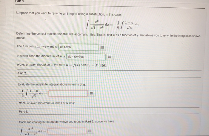 Solved Part 1 Suppose That You Want To Re Write An Integral