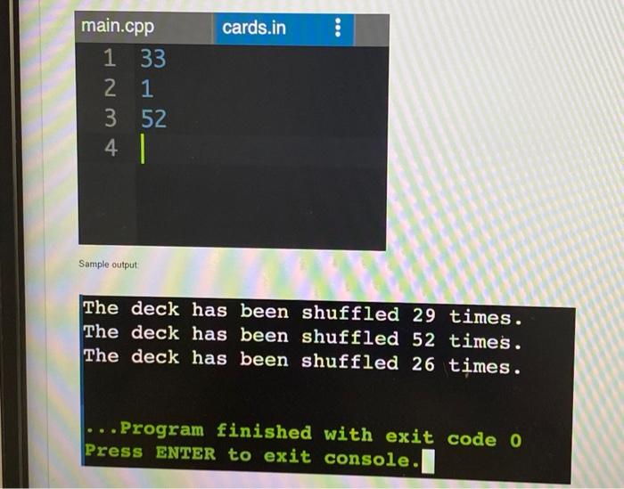 Solved So , using a deck of 52 cards , if Shalaby does this | Chegg.com