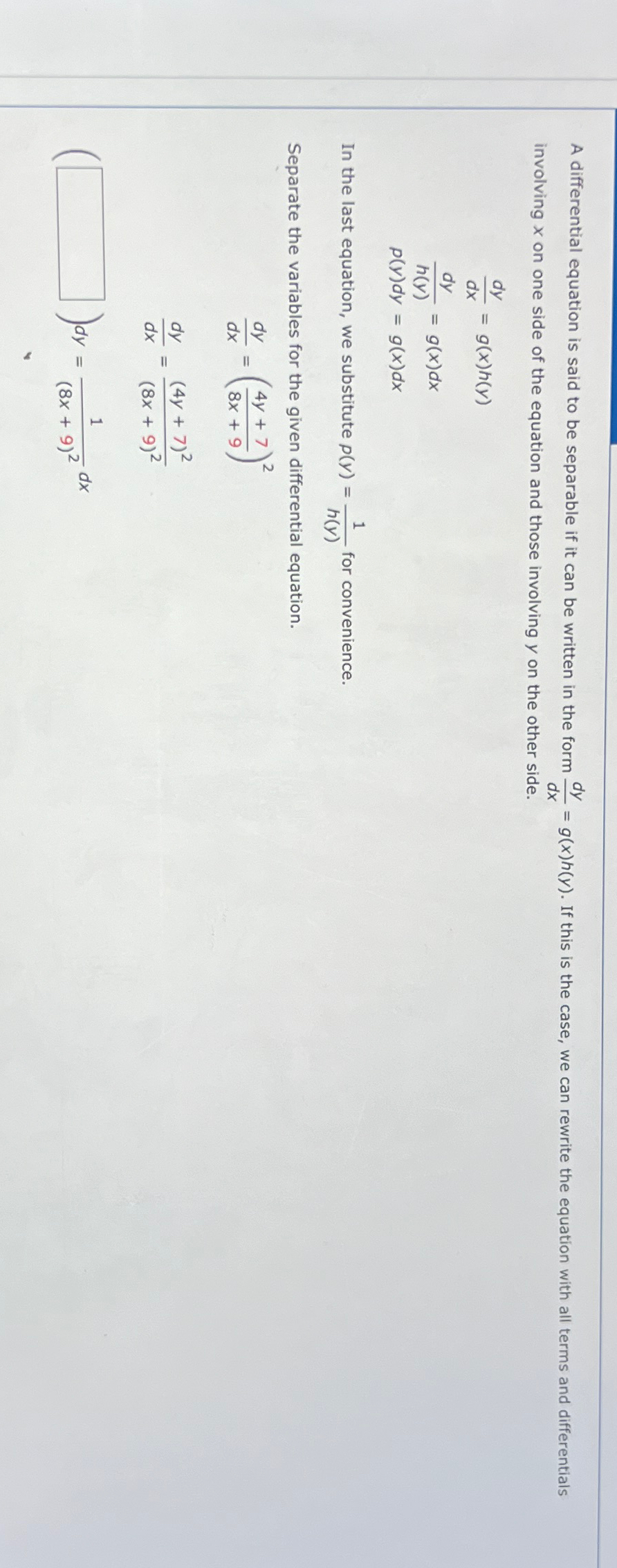Solved involving x ﻿on one side of the equation and those | Chegg.com