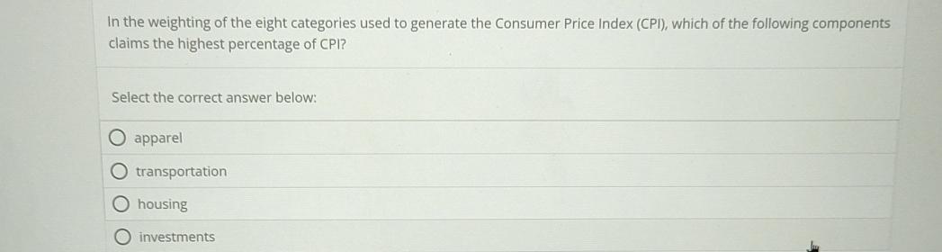 Solved In the weighting of the eight categories used to | Chegg.com