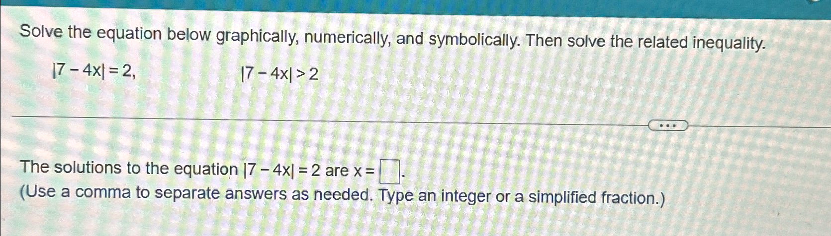 Solved Solve the equation below graphically, numerically, | Chegg.com