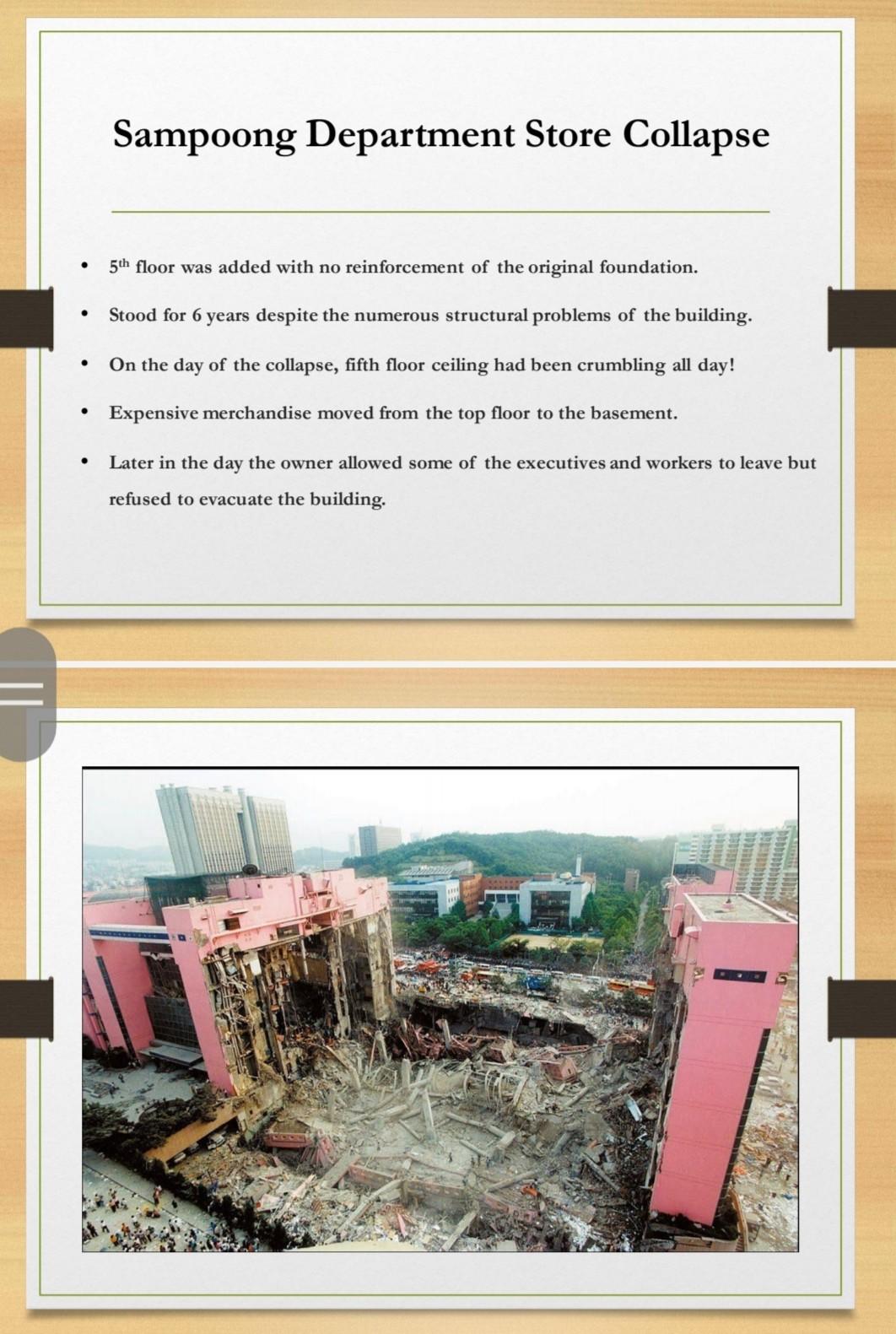 Case Study \#1 Sampoong Department Store Collapse | Chegg.com