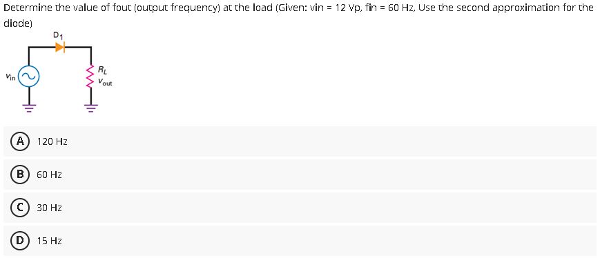Solved Determine the value of fout (output frequency) ﻿at | Chegg.com