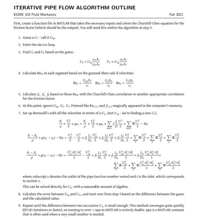Given these equation: Determine the volume flow rate | Chegg.com
