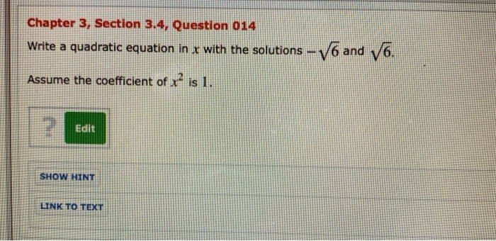Solved Chapter 3, Section 3.4, Question 014 Write a | Chegg.com