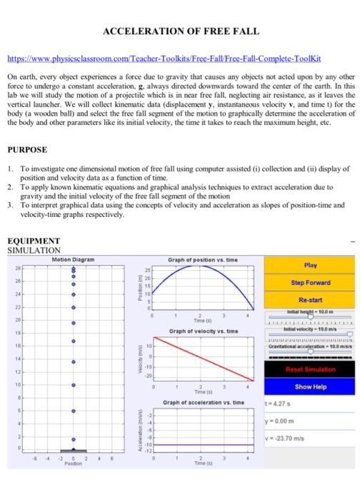\begin{tabular}{|c|c|} \hline Free-fall time, t(s) & | Chegg.com