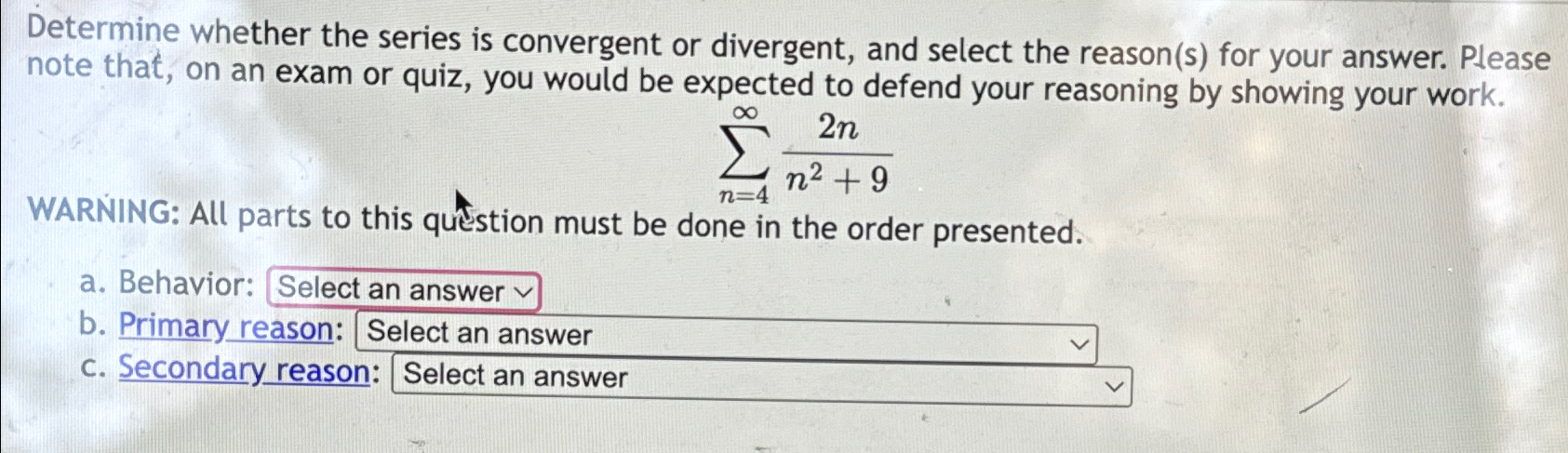 Solved Determine whether the series is convergent or | Chegg.com