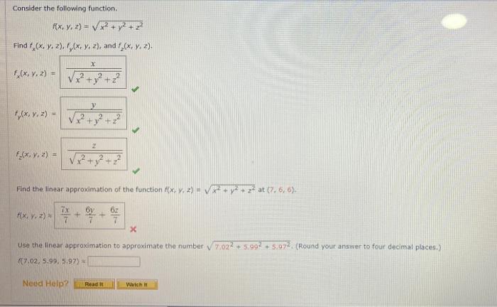 Solved Consider The Following Function Fx Y Z X2 Y2 2095