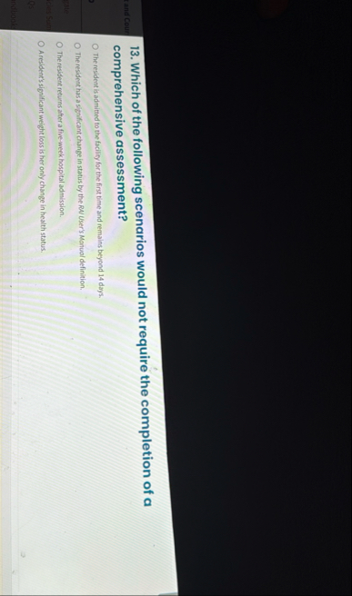 Solved Which of the following scenarios would not require | Chegg.com