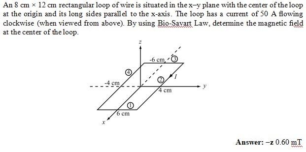 Solved An 8 cm x 12 cm rectangular loop of wire is situated | Chegg.com