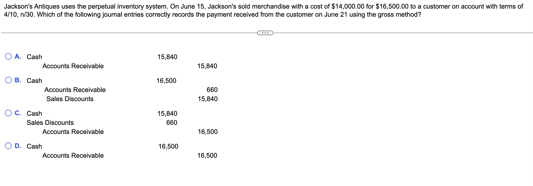 Solved A company reports net Accounts Receivable of ﻿$ 160 | Chegg.com