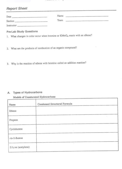 Solved Report Sheet Name Date Section Instructor Team | Chegg.com Solved Report Sheet Name Date Section Instructor Team | Chegg.com
