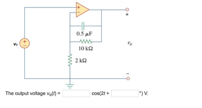 Solved find the output voltage V0 in the op amp circuit | Chegg.com