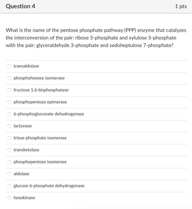 Solved What is the name of the pentose phosphate pathway | Chegg.com