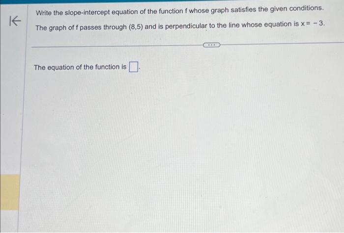 Solved Write the slope-intercept equation of the function f | Chegg.com