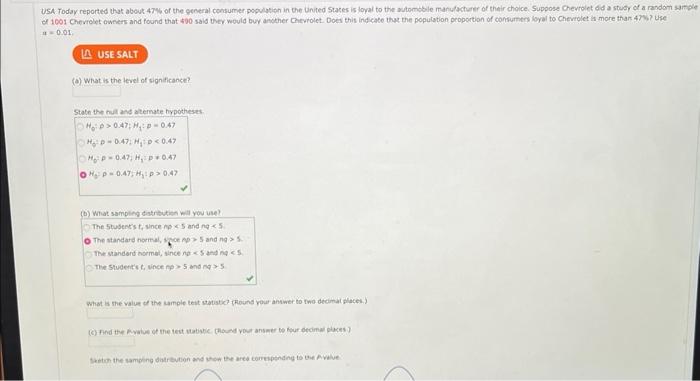 Solved of 1001 Chevelet oweers and found that 400 sais ther. | Chegg.com