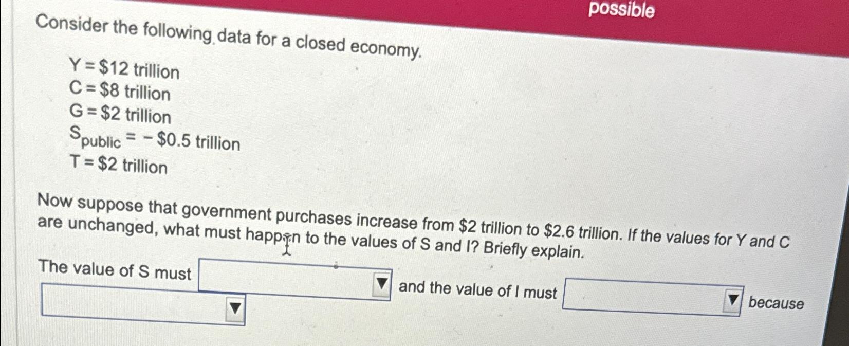 Solved possibleConsider the following data for a closed | Chegg.com